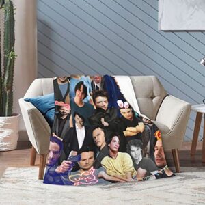 Blanket Keanu Reeves Soft and Comfortable Warm Fleece Blanket for Sofa,Office Bed car Camp Couch Cozy Plush Throw Blankets Beach Blankets