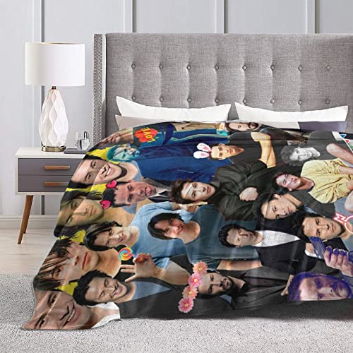 Blanket Keanu Reeves Soft and Comfortable Warm Fleece Blanket for Sofa,Office Bed car Camp Couch Cozy Plush Throw Blankets Beach Blankets