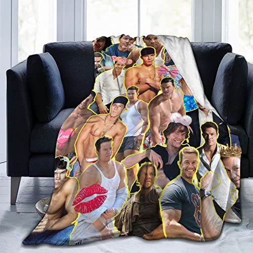 Blanket Mark Wahlberg Soft and Comfortable Warm Fleece Blanket for Sofa,Office Bed car Camp Couch Cozy Plush Throw Blankets Beach Blankets