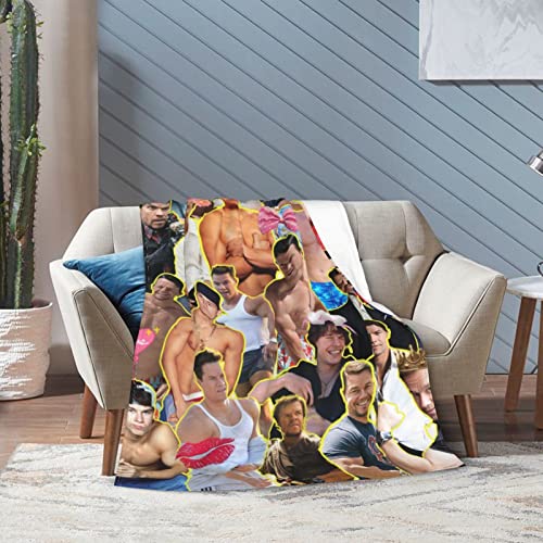 Blanket Mark Wahlberg Soft and Comfortable Warm Fleece Blanket for Sofa,Office Bed car Camp Couch Cozy Plush Throw Blankets Beach Blankets