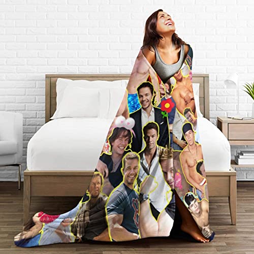 Blanket Mark Wahlberg Soft and Comfortable Warm Fleece Blanket for Sofa,Office Bed car Camp Couch Cozy Plush Throw Blankets Beach Blankets