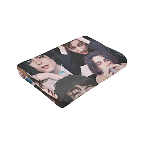 Blanket Timothee Chalamet Soft and Comfortable Warm Fleece Blanket for Sofa,Office Bed car Camp Couch Cozy Plush Throw Blankets Beach Blankets