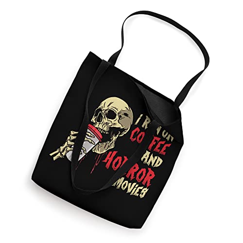 I Run On Coffee And Horror Movies Tote Bag