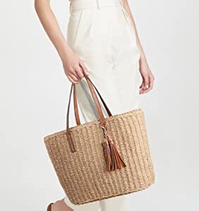 YXILEE Straw Bags For Women | M Size Travel Straw Totes Bag Woven Summer Handmade Shoulder Bag Handbag