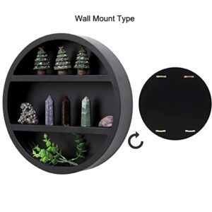 JCLD&YO9 Moon Phase Shelf Set Black Moon Shelf Crescent Floating Shelves,Bed Sofa Wall Decor Storage Rack,Office Decorative 5 Pieces Gift