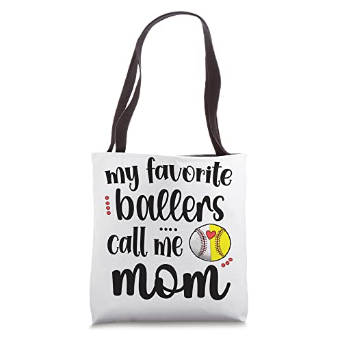 Favorite Softball Baseball Players Call Me Mom Tote Bag