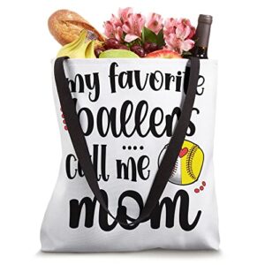 Favorite Softball Baseball Players Call Me Mom Tote Bag