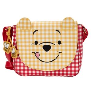 loungefly disney winnie the pooh gingham crossbody bag winnie the pooh one size