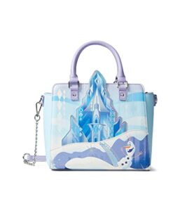 loungefly disney frozen princess castle crossbody bag frozen one size