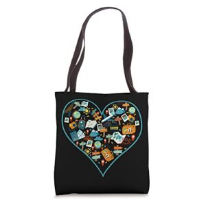 i love to travel tote bag