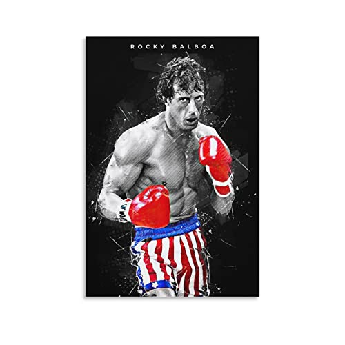 NIOKUN Rocky Balboa Motivational Posters for Boys Bedroom for Walls Canvas Wall Poster Inspirational Posters Unframe-style 16x24inch(40x60cm)