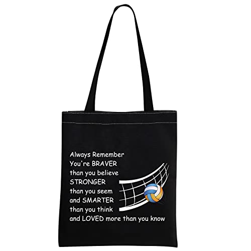 MBMSO Volleyball Gifts for Women Volleyball Player Lovers Team Tote Bag Volleyball Shoulder Bag Canvas Shopping Bag