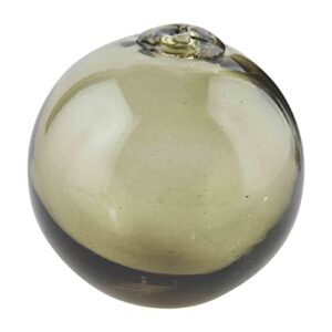 mud pie decor glass décor ball, 4” dia, green