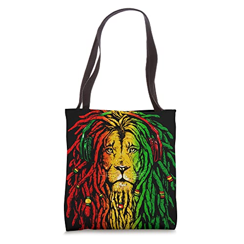 Reggae Rasta Lion Rastafarian Lion Reggae Music lovers Tote Bag