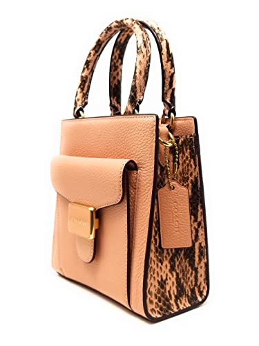 Coach Women's Mini Pepper Crossbody (Pebbled and Snake Embossed Leather - Shell Pink)