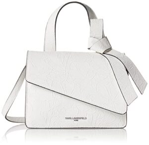 karl lagerfeld paris womens chantelle cross body, winter white iris, one size us