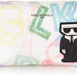 Karl Lagerfeld Paris womens Novelty Large Wristlet Handbags Bag Black Silver Amour One Size, White Multi Maybelle Slg, One Size US