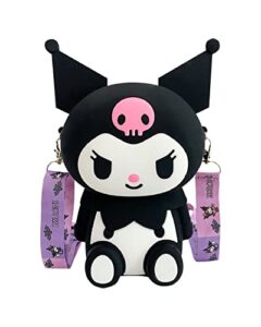 czzlyj kuromi bag,my melody,kuromi accessories, shoulder bag cartoon kuromi anime bag cute shoulder bag (black)