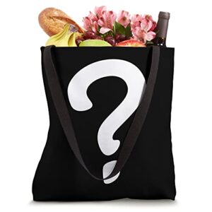 Question Mark ? Couple Guess Who Costume Interrogation Point Tote Bag