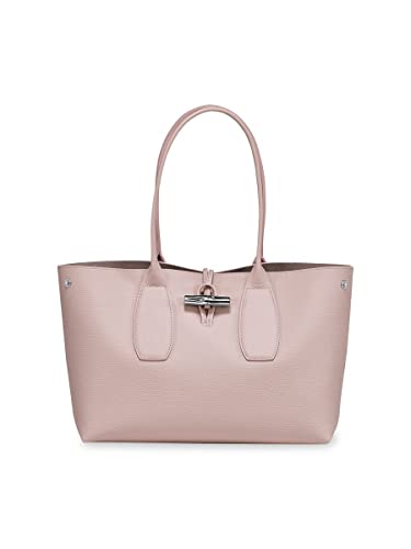 Longchamp 'Roseau' Leather Shoulder Tote Handbag, Powder