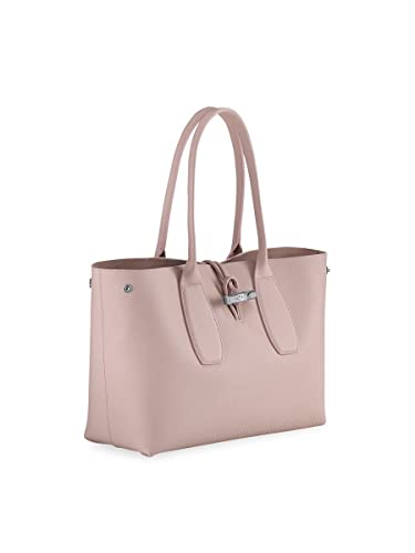 Longchamp 'Roseau' Leather Shoulder Tote Handbag, Powder