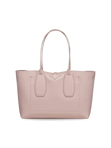 Longchamp 'Roseau' Leather Shoulder Tote Handbag, Powder