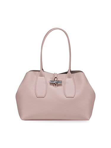 Longchamp 'Roseau' Leather Shoulder Tote Handbag, Powder