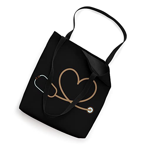 Stethoscope Heart Black History Month BLM Nurse RN Nursing Tote Bag