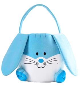 large easter basket for kids, giant easter basket for boys easter egg basket easter bucket cute easter basket large bunny easter basket, blue easter basket with handle, big easter basket bag