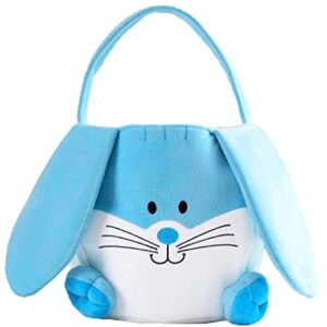 Large Easter Basket for Kids, Giant Easter Basket for Boys Easter Egg Basket Easter Bucket Cute Easter Basket Large Bunny Easter Basket, Blue Easter Basket with Handle, Big Easter Basket Bag