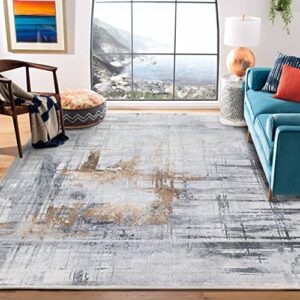 Calore Rugs Mordern Soft Abstract Distressed Area Rugs for Living Room/Bedroom/Dining Room,Medium Pile Carpet Floor Mat (3.9 x 5.2 ft, Gray/Green)