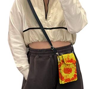 Wideasale Messenger Bag,Sunflower Dragonfly Canvas Shoulder Bag for Everyday Use,Unisex Animal Sling Satchel Crossbody Bag for Women Crossbody Purse Shoulder Bag