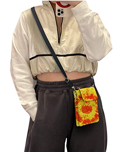 Wideasale Messenger Bag,Sunflower Dragonfly Canvas Shoulder Bag for Everyday Use,Unisex Animal Sling Satchel Crossbody Bag for Women Crossbody Purse Shoulder Bag