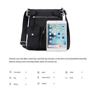 Angel Kiss Crossbody Bags for Women Washed Leather Shoulder Bags Multi Pocket Soft Hobo Purses and Medium Handbags