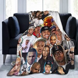 chris singer brown super soft micro fleece blanket home decoration warm flannel blanket 60″x50″