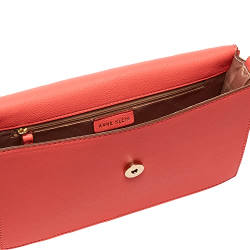 Anne Klein E/W Flap Shoulder w/Horse bit, Watermelon