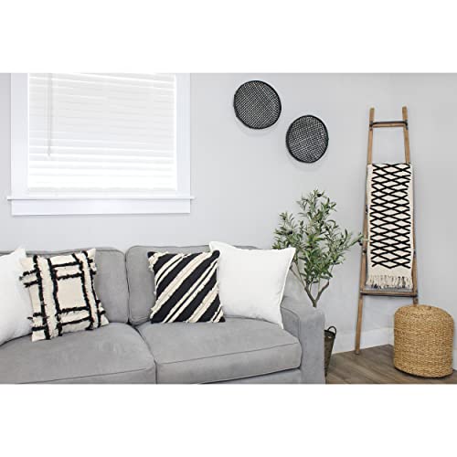 AuldHome Black Boho Wall Baskets (2-Pack); Wall Decor Baskets