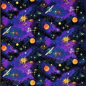 Joy Carpets Fluorescent Space Explorer 4' x 6' Area Rug