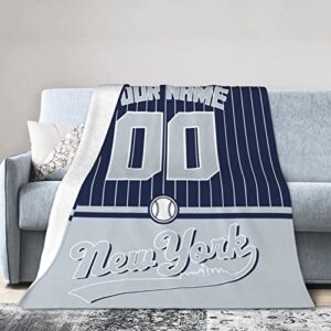 rgubvui custom blanket baseball city blanket personalized throw blanket name number fans gifts for men women