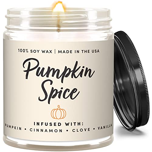 Fall Candles, Pumpkin Spice Candles for Home, Autumn Candle, Pumpkin Candle, Fall Scented Candles for Home, Fall Home Decor, Fall Bathroom Decor, Autumn Decor, Hello Pumpkin, Hello Fall - 9oz