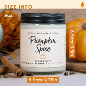 Fall Candles, Pumpkin Spice Candles for Home, Autumn Candle, Pumpkin Candle, Fall Scented Candles for Home, Fall Home Decor, Fall Bathroom Decor, Autumn Decor, Hello Pumpkin, Hello Fall - 9oz