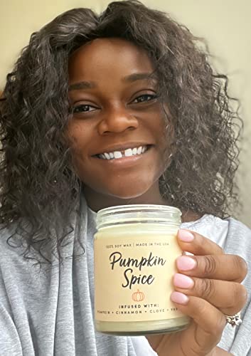 Fall Candles, Pumpkin Spice Candles for Home, Autumn Candle, Pumpkin Candle, Fall Scented Candles for Home, Fall Home Decor, Fall Bathroom Decor, Autumn Decor, Hello Pumpkin, Hello Fall - 9oz