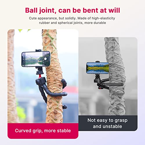 ULANZI MT-52 Flexible Tripod, Phone Tripod Stand with 1/4" Screw & Two Detachable Magic Arm, Octopus Tripod Compatible with iPhone 13 12 Pro Max Canon Nikon Sony Camera for GoPro