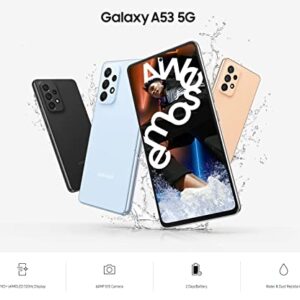 Samsung Galaxy A53 5G (SM-A536E/DS) Dual SIM,128 GB 6GB RAM, Factory Unlocked GSM, International Version - No Warranty - (Awesome White)