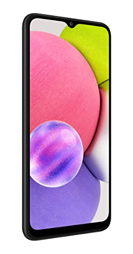 Samsung Galaxy A03s Cell Phone, AT&T GSM Unlocked Android Smartphone, 32GB, Long Lasting Battery, Expandable Storage, 3 Camera Lenses, Infinite Display - Black (Renewed)