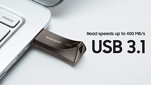 Samsung BAR Plus 256GB - 400MB/s USB 3.1 Flash Drive Titan Gray (MUF-256BE4/AM)