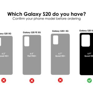 OTTERBOX SYMMETRY CLEAR SERIES Case for Galaxy S20 Ultra/Galaxy S20 Ultra 5G (ONLY - Not compatible with any other Galaxy S20 models) - STARDUST (SILVER FLAKE/CLEAR)