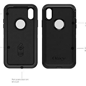 OtterBox DEFENDER SERIES SCREENLESS Case Case for IPhone Xs & IPhone X - Retail Packaging - BLACK