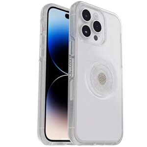 otterbox otter + pop symmetry clear series for iphone 14 pro (only) – stardust pop (clear/glitter)