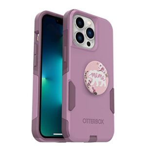 bundle: otterbox commuter series for iphone 13 pro – (maven way) + popsockets popgrip – (mama bear)